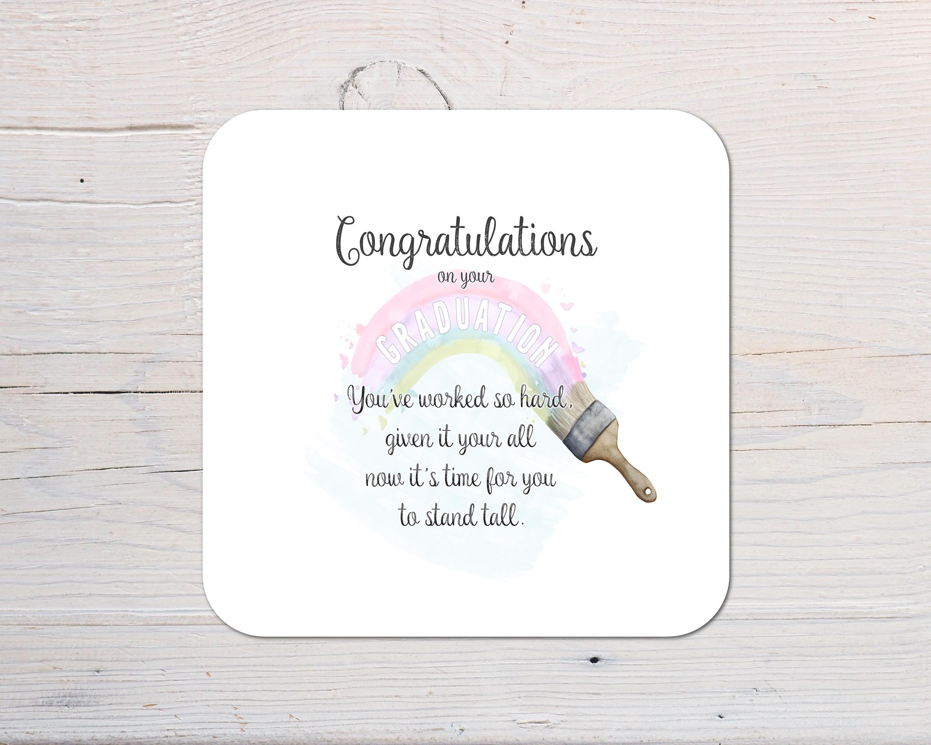 Graduation Congratulations Coaster personalised with any wording ...